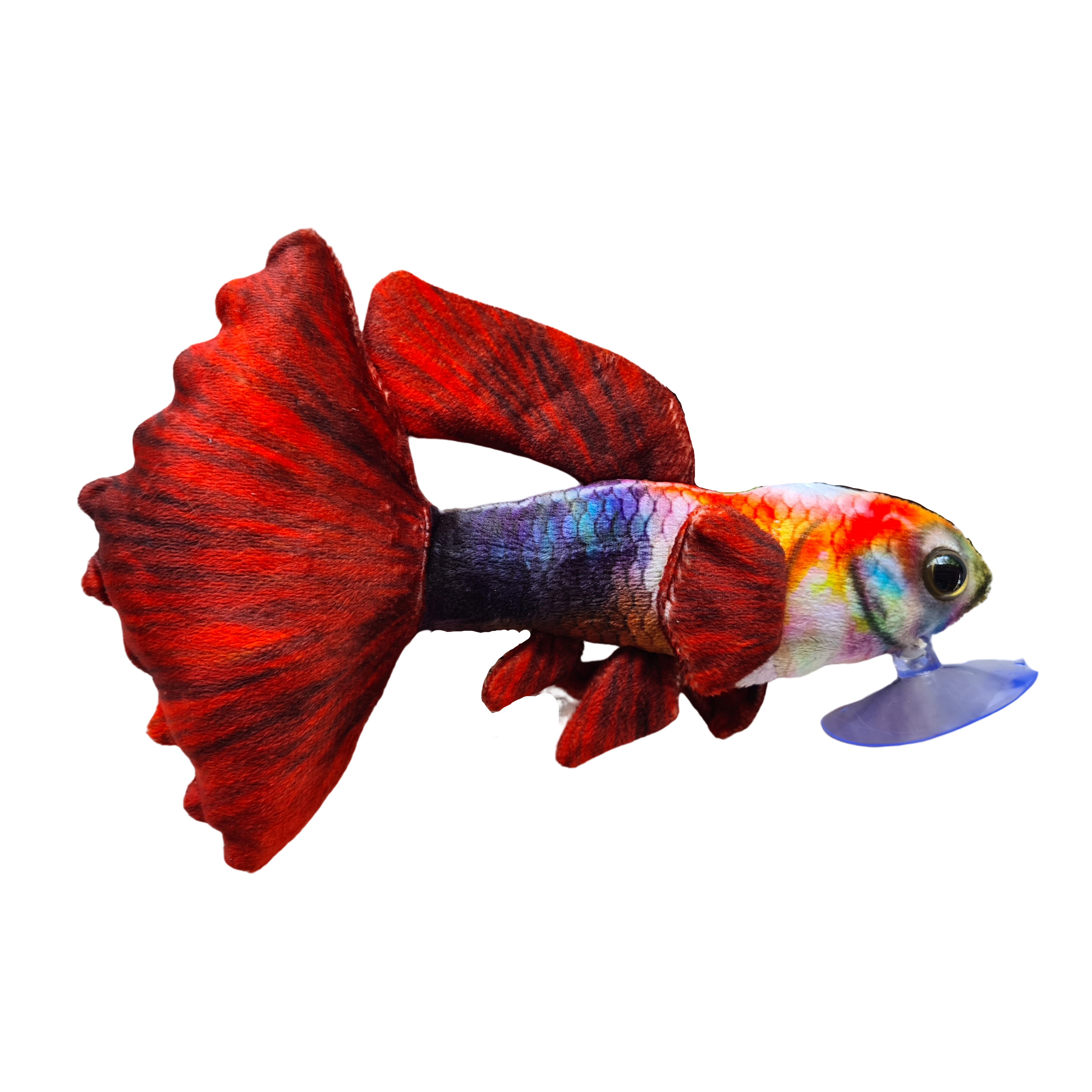 Red Fire Guppy Plush Toy with Suction Cup Mouth | GreenPleco Aquarium ...