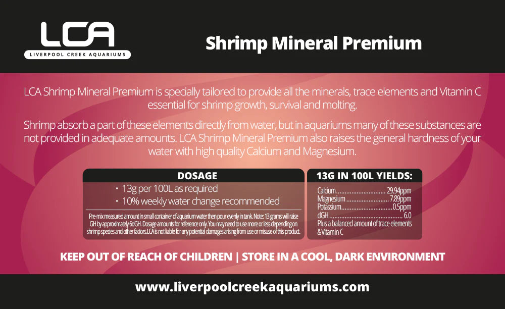 LCA Shrimp Mineral Premium (GH+ Dry Mix) 300g – FishBits