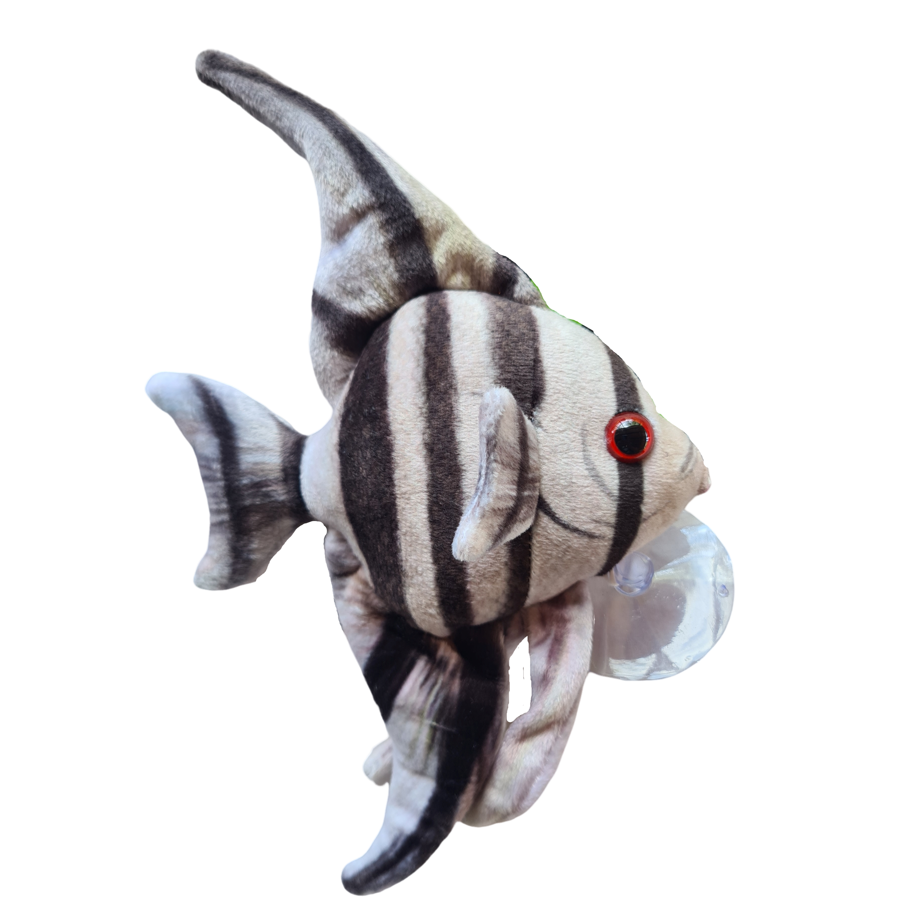 Zebra Angelfish Plush Toy with Suction Cup Mouth | GreenPleco Aquarium ...